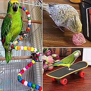 kathson Parrot Nest Breeding Box, Wood Bird Nest for Cage, Parakeet Nesting Box with Perches Pet House Natural Coconut Fiber Bird Toys for Parakeet Cockatoo Budgie Cockatiel Lovebirds (Large)