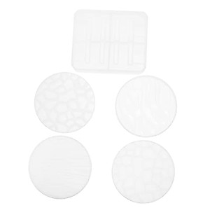 Didiseaon 1 Set Coaster Silicone Mold Resin Molds Crystal Tray Crystal Coasters Epoxy Molds Silicone Molds for Resin Round Silicone Casting Mold Coaster Mold DIY Accessories Handmade Mold