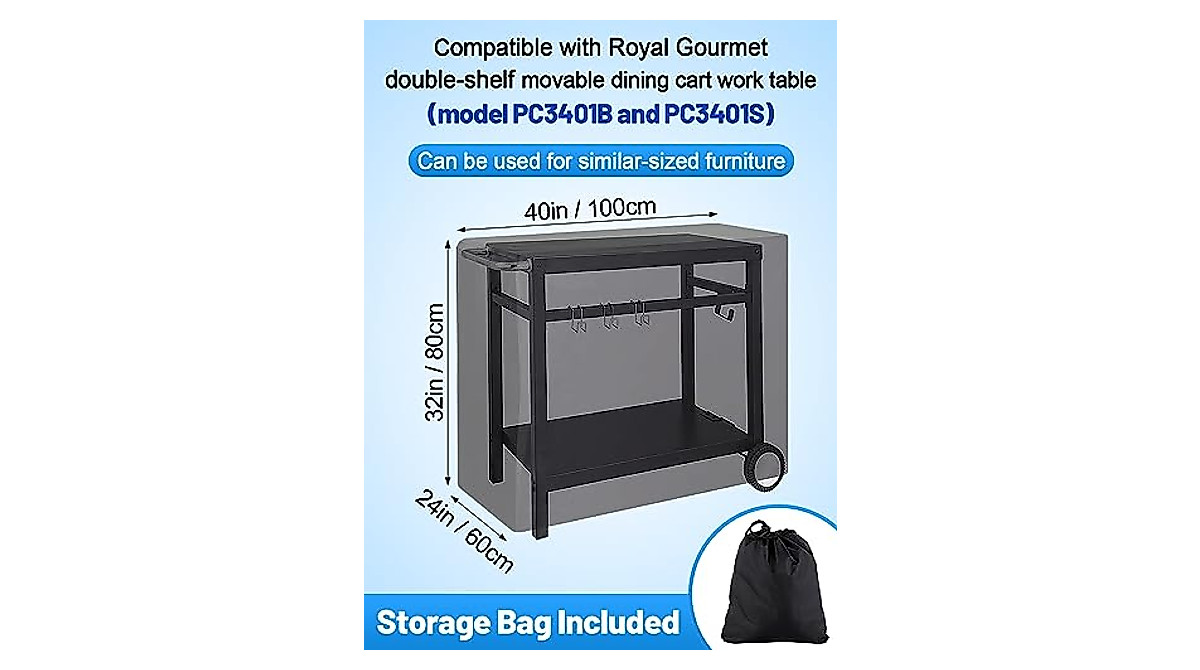 Outdoor Dining Cart Cover - 40*24*32in Waterproof Prep Table Cover for ...