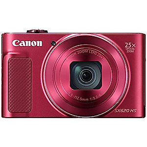 Canon PowerShot SX620 Digital Camera w/25x Optical Zoom - Wi-Fi & NFC Enabled (Red) (Renewed)