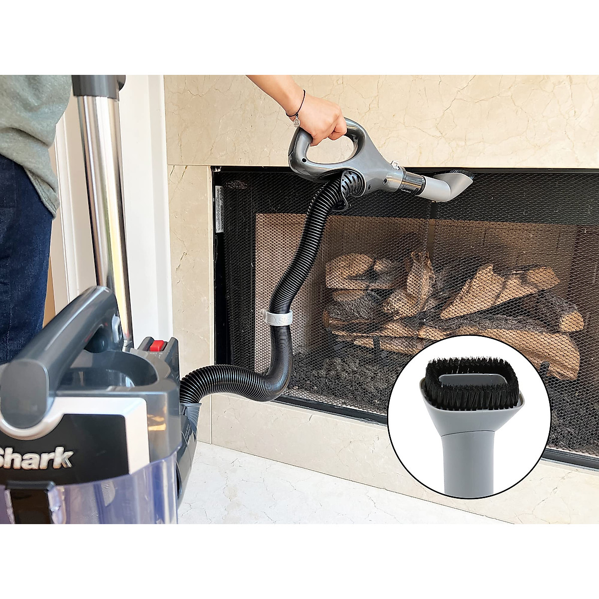 ALL PARTS ETC. Dust Brush and Crevice Tool Compatible with Shark Vacuum Attachments and Shark Vacuum Accessories for Models NV350, NV351, NV352, NV355, NV356E, NV357, NV360, NV370, UV440