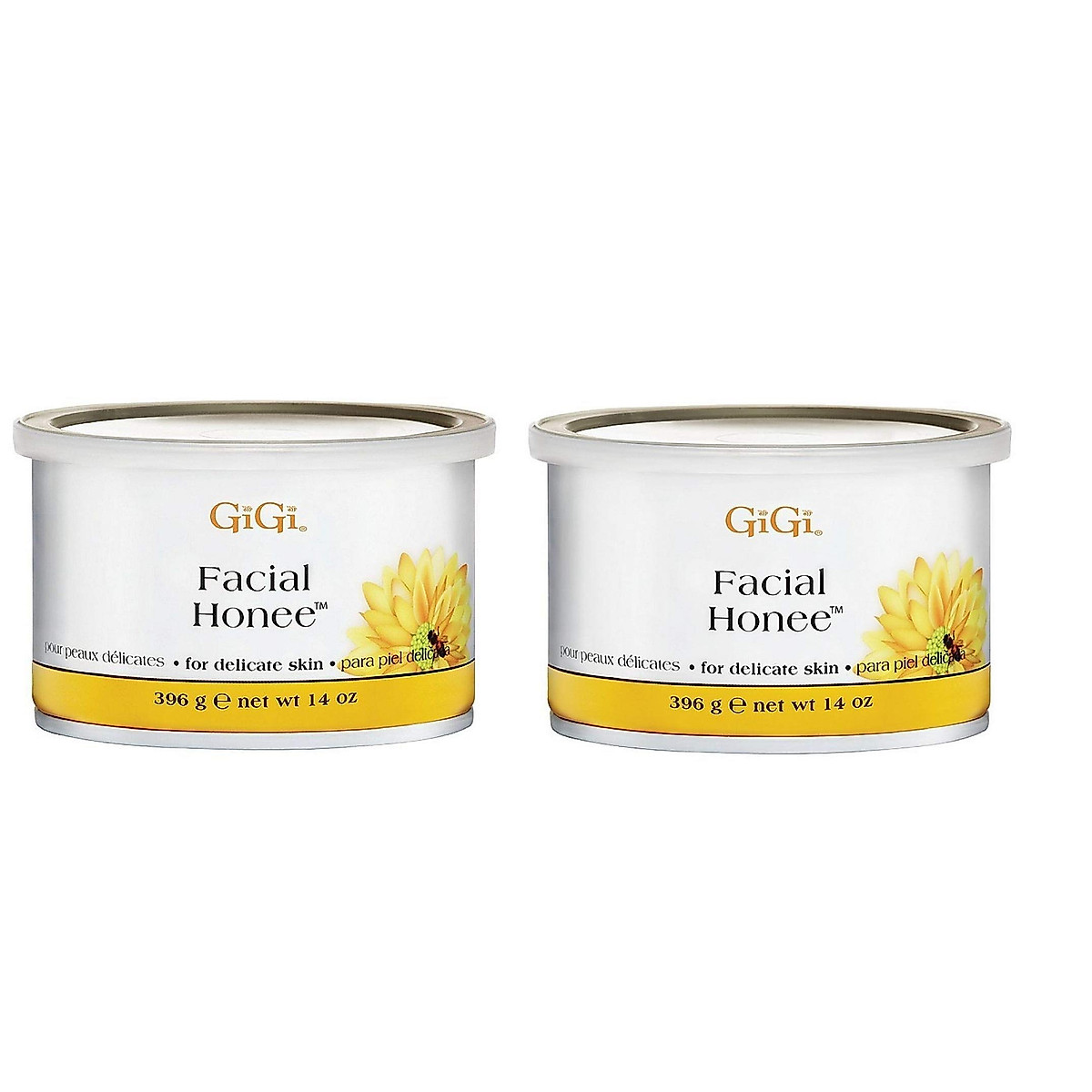 Gigi Tin Honee Wax Facial 14 Ounce Jar (Pack of 2)