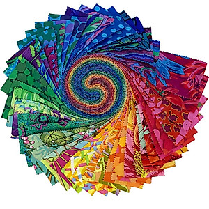 Kaffe Fassett Collective Classics Plus Rainbow Design Roll 40 2.5-inch Strips Jelly Roll FreeSpirit