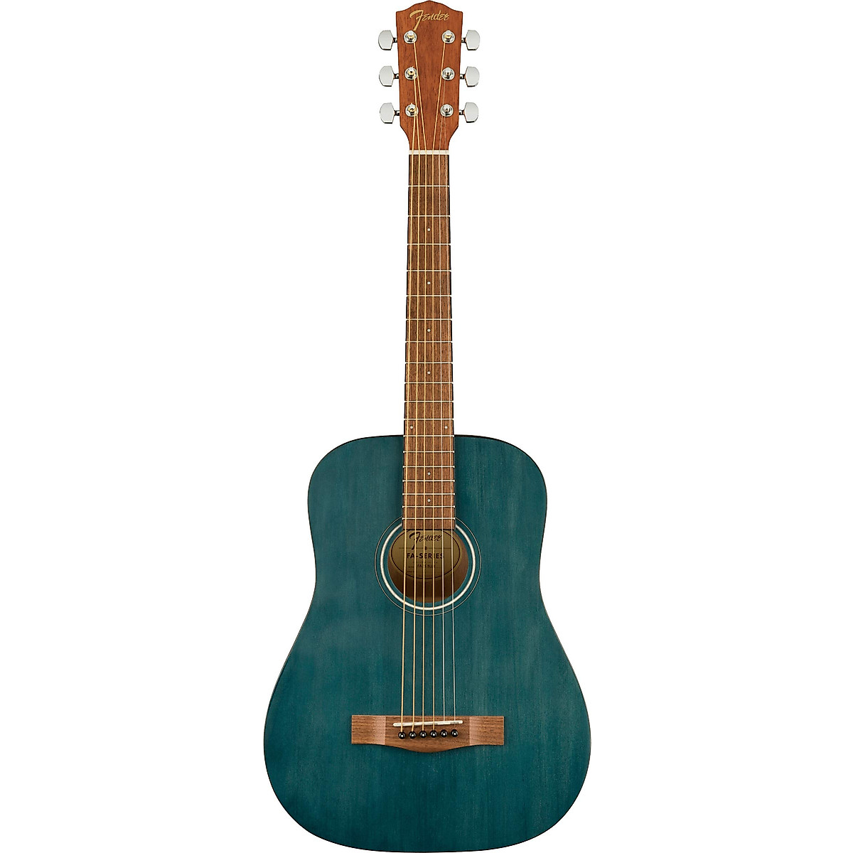 Fender FA-15 3/4-Scale Kids Steel String Acoustic Guitar - Blue Learn-to-Play Bundle with Gig Bag, Strap, Picks, Fender Play Online Lessons, and Austin Bazaar Instructional DVD