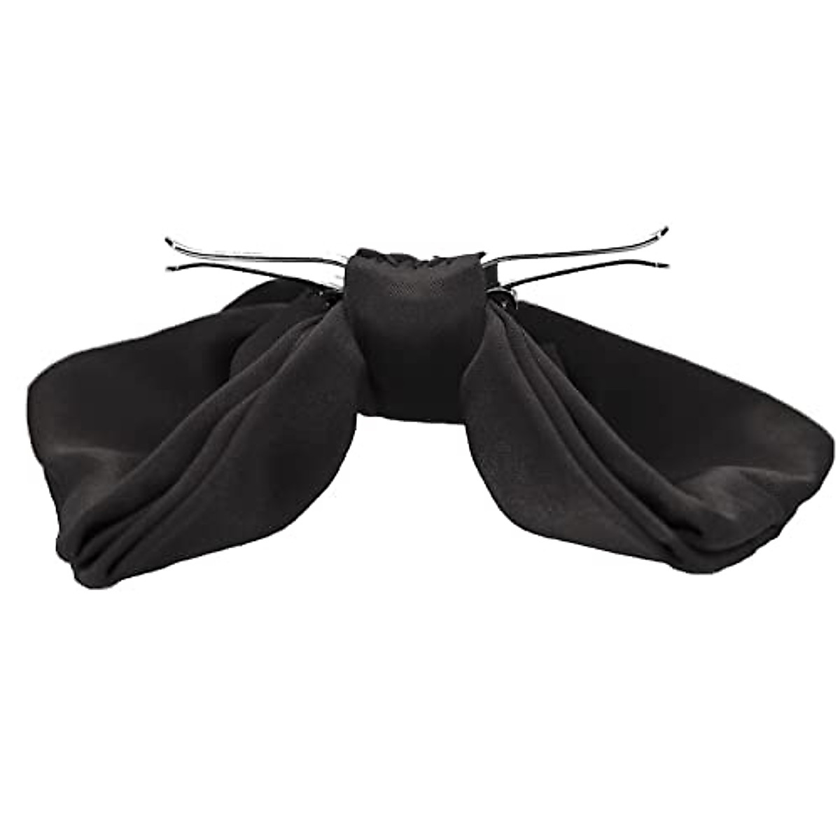tiemart Men's Pre-Tied Clip-On Bow Tie (Black)