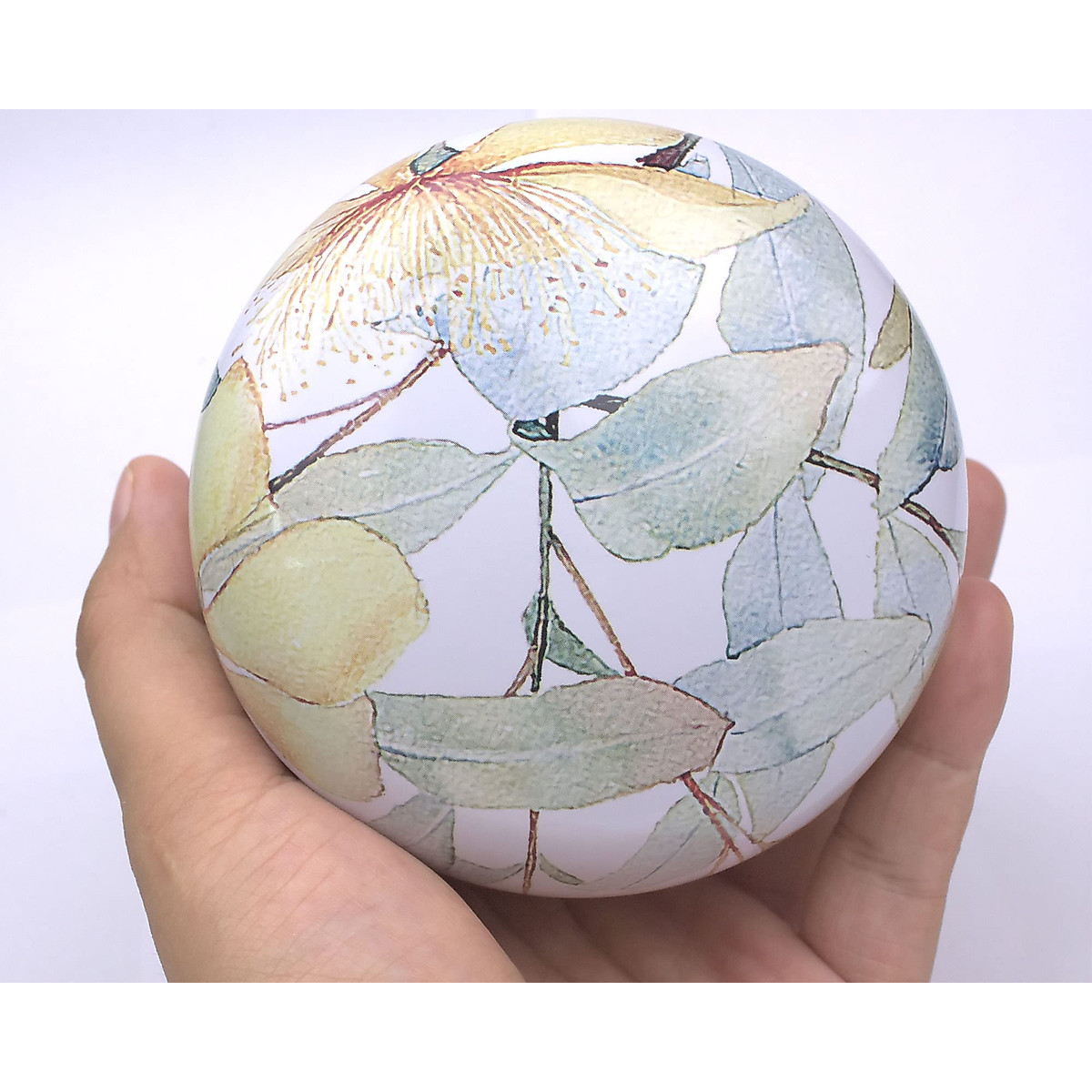 Topwon Powder Case with Powder Puff for Body Powder Container Dusting Powder Case for Baby&Mom (Gloden Flower)