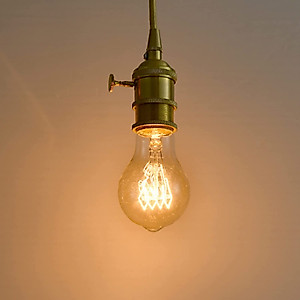 Lxcom Lighting A19 Vintage Light Bulbs, E26 110V 25W Warm Dimmable Vintage Style Incandescent Light Bulbs for Wall Sconces, Ceiling Light, 4 Pack