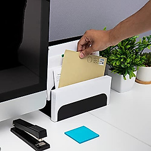 Mind Reader Vertical Desk File Organizer, 6 Slots, Black