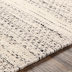 Mark&Day Wool Rugs, 5x7 Marie Global Cream Area Rug, White Black Carpet for Living Room, Bedroom or Kitchen (5' x 7'6")