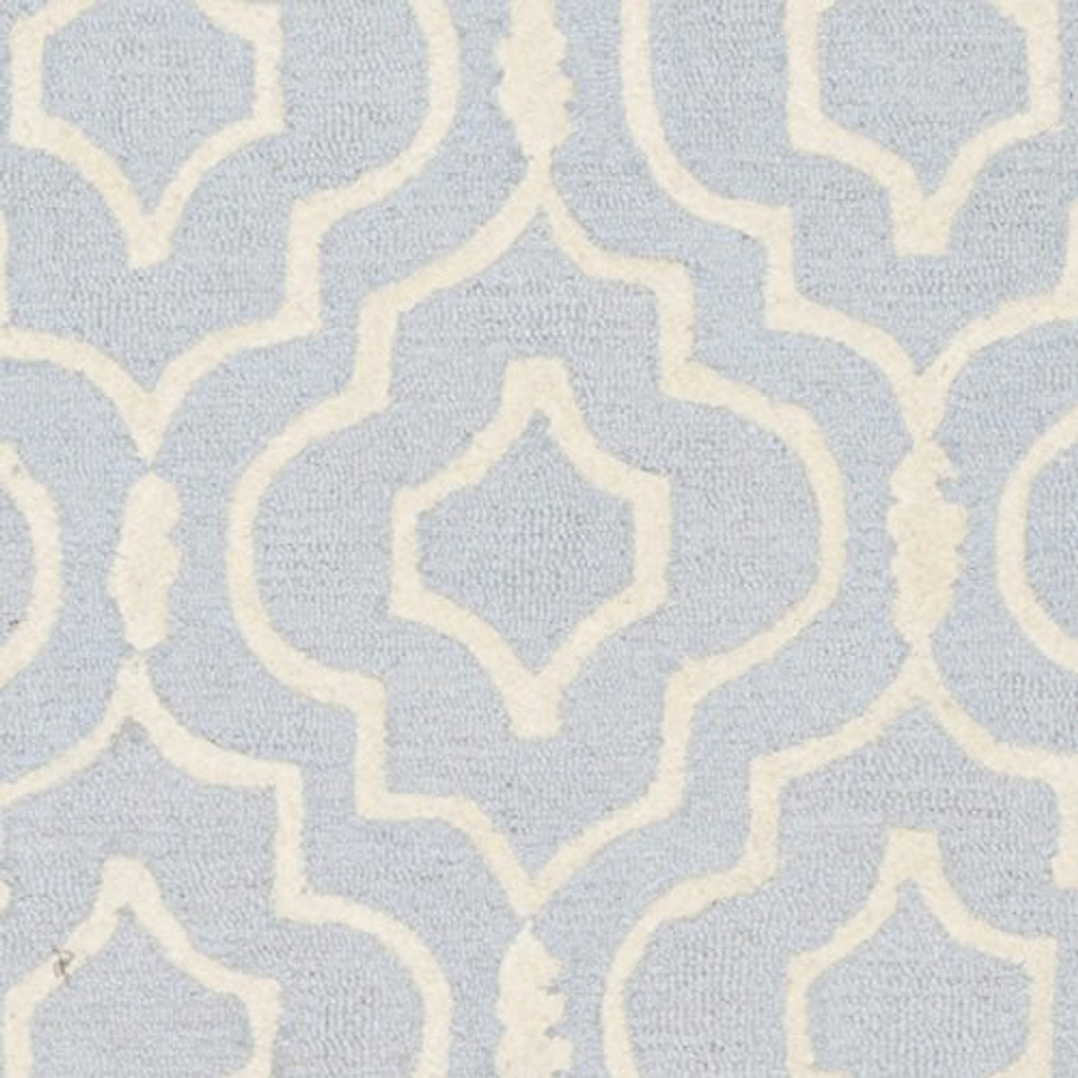 SAFAVIEH Cambridge Collection Area Rug - 9' x 12', Light Blue & Ivory, Handmade Moroccan Wool, Ideal for High Traffic Areas in Living Room, Bedroom (CAM141A)