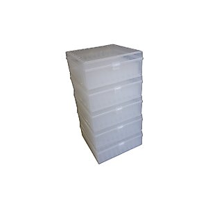 Argos R3125 Translucent Polypropylene 100 Place Microcentrifuge Tube Cryogenic Storage Box with Natural Lid for 0.5, 1.5 and 2.0mL Microcentrifuge Tubes (Pack of 5)