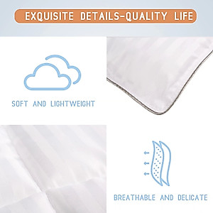 ZPECC Kids Toddler Blanket - 39" x 47" Comforter for Boy and Girls,Baby Quilt for Crib Bed, Stroller, Cot, Daycare, Travel, White Stripe