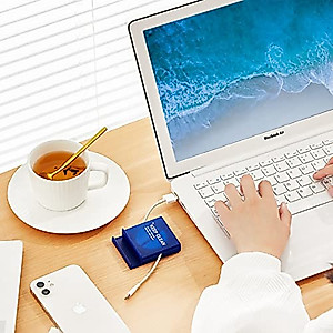 Headphone, Earbud and Charging Cable Winder and Organizer Perfect for Wrapping Earbuds and Cords for Travel and Organization,It's Also a Versatile Phone Holder,2-Pack (2-Pack Blue)