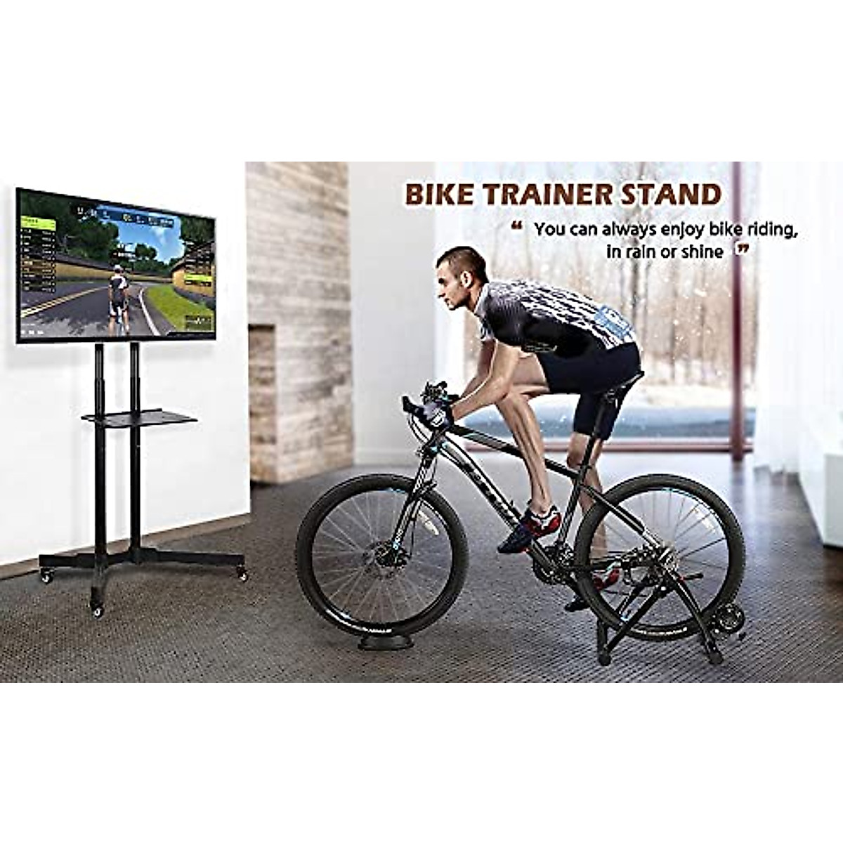 Yaheetech Magnetic Bike Trainer Stand Premium Steel Bike Bicycle Indoor Exercise Bike Stationary Workout Trainer Stand Fits for 26in-28in, 700C Wheels