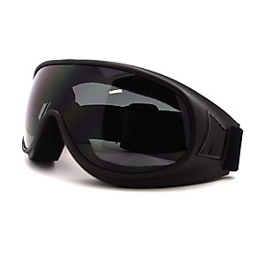 New Retro Cafe Racer Style Narrow Shatter Proof Anti Fog Lens Goggle Matte Black