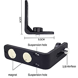 Laser Level L-shape Magnetic Bracket for Topcon, Spectra, Leica, Bosch, Hilti and Dewalt Lasers