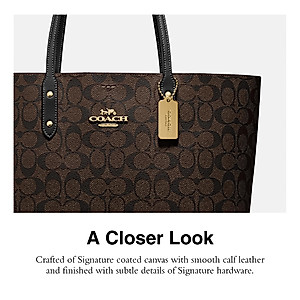 COACH Town Tote, Brown Black