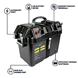 Newport Trolling Motor Smart Battery Box Power Center with USB and DC Ports
