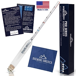 USA Made Maple Syrup Hydrometer Density Meter for Sugar and Moisture Content Measurement for Consistently Delicious Pure Syrup – Made in America - BRIX & Baume Scales - Easy Read Red Line Calibrated