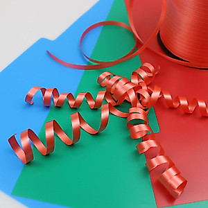 GIFTEXPRESS 500 Yards Red Curling Ribbon/Balloon Ribbon/Balloon Strings/Gift Wrapping Ribbons/Holiday Gift Supplies