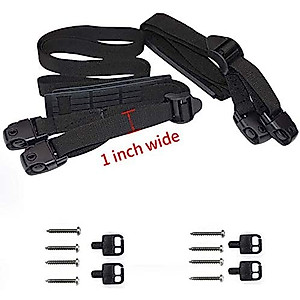 UCEDER 2 PCS Heavy Duty Hot Tub Cover Wind Straps FITS Most SPAS Locks Adjustable Length 67"~116"