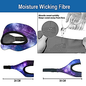 VR Eye Mask Cover VR Mask Sweat Band ,Replace Silicone Face Cover Pad Adjustable Breathable VR Sweat Band for Oculus Quest 2, HTC Vive, PS, Gear, VR Workouts - 2PC (Starry Sky)