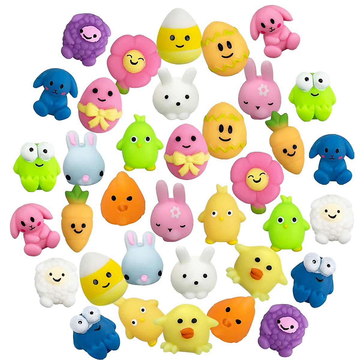 Jofan 36 PCS Mochi Squishy Toys Kawaii Squishies Dinosaur Unicorn Sea Animals Stress Relief Toys for Kids Boys Girls Party Favors Birthday Gifts
