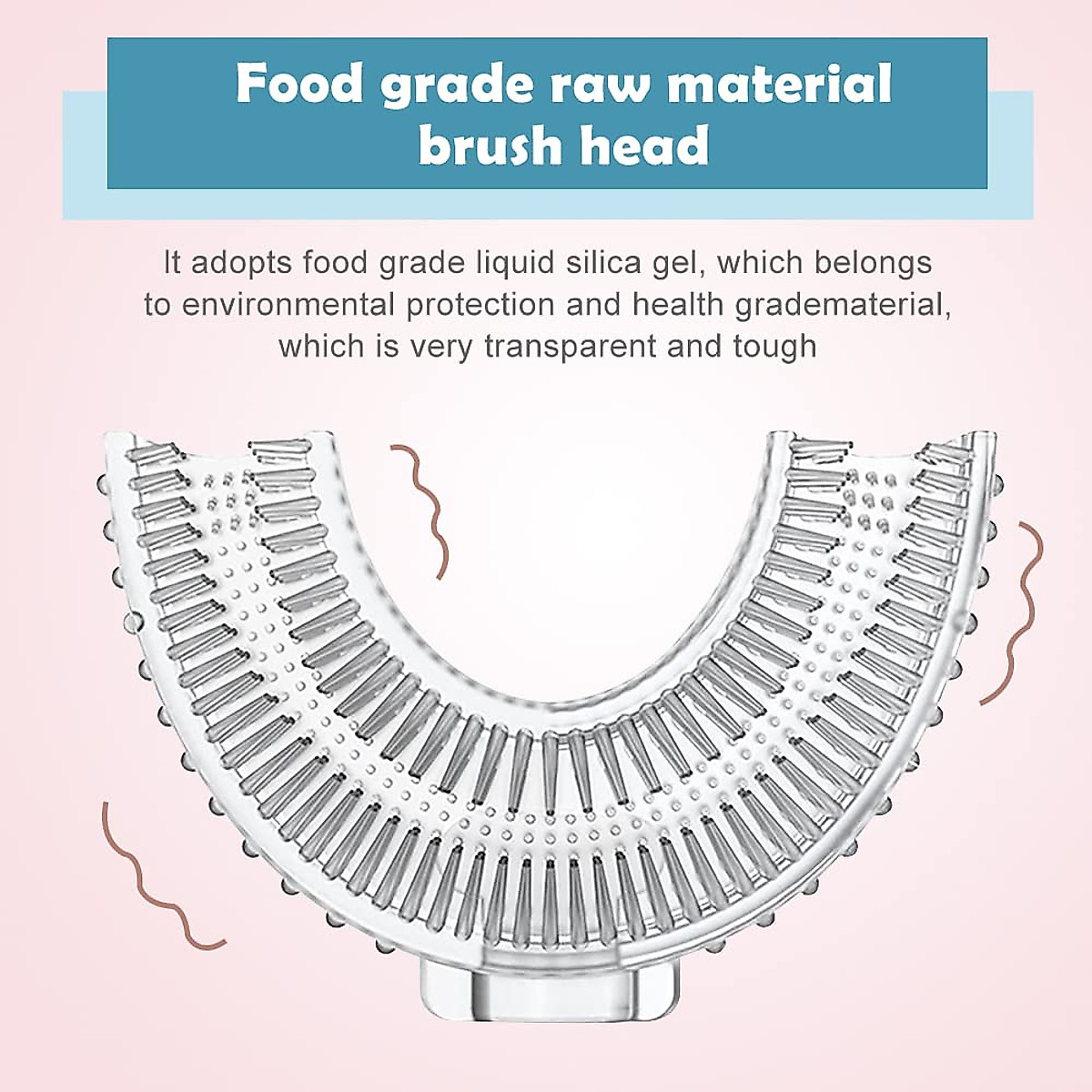 SEGMINISMART Kids U Shaped Toothbrush,U Shape Toothbrush,U Shape Kids Manual Toothbrush,Soft Silicone Brush Head,360° Oral Teeth Cleaning Design for Toddlers and Children,4 Pack