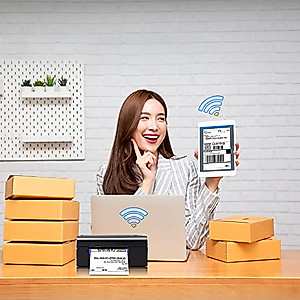 beeprt Bluetooth Shipping Label Printer - 4x6 Wireless Label Printer for Shipping Packages, Thermal Label Printer Compatible with Shopify Ebey Amazon Etsy FedEx UPS USPS Small Business Home 72pcs/min
