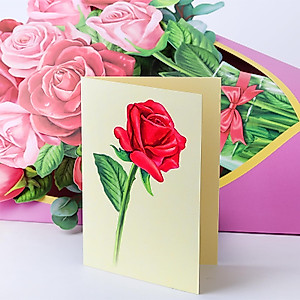 Airpark Paper Flowers Pop Up Cards, 12inch Rose, Greeting Cards Forever Flower Cards 3D Popup Cards with Note Card and Envelope for Christmas, Birthday Gifts for Women Kids, Holiday Decorations