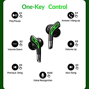 X-nego TWS Wireless Earbuds, Touch Control Bluetooth Headphones Built-in Mic, Waterproof in-Ear Stereo Earphones Deep Bass Headset with Wireless Charging Case for Sport and Work (Silver)