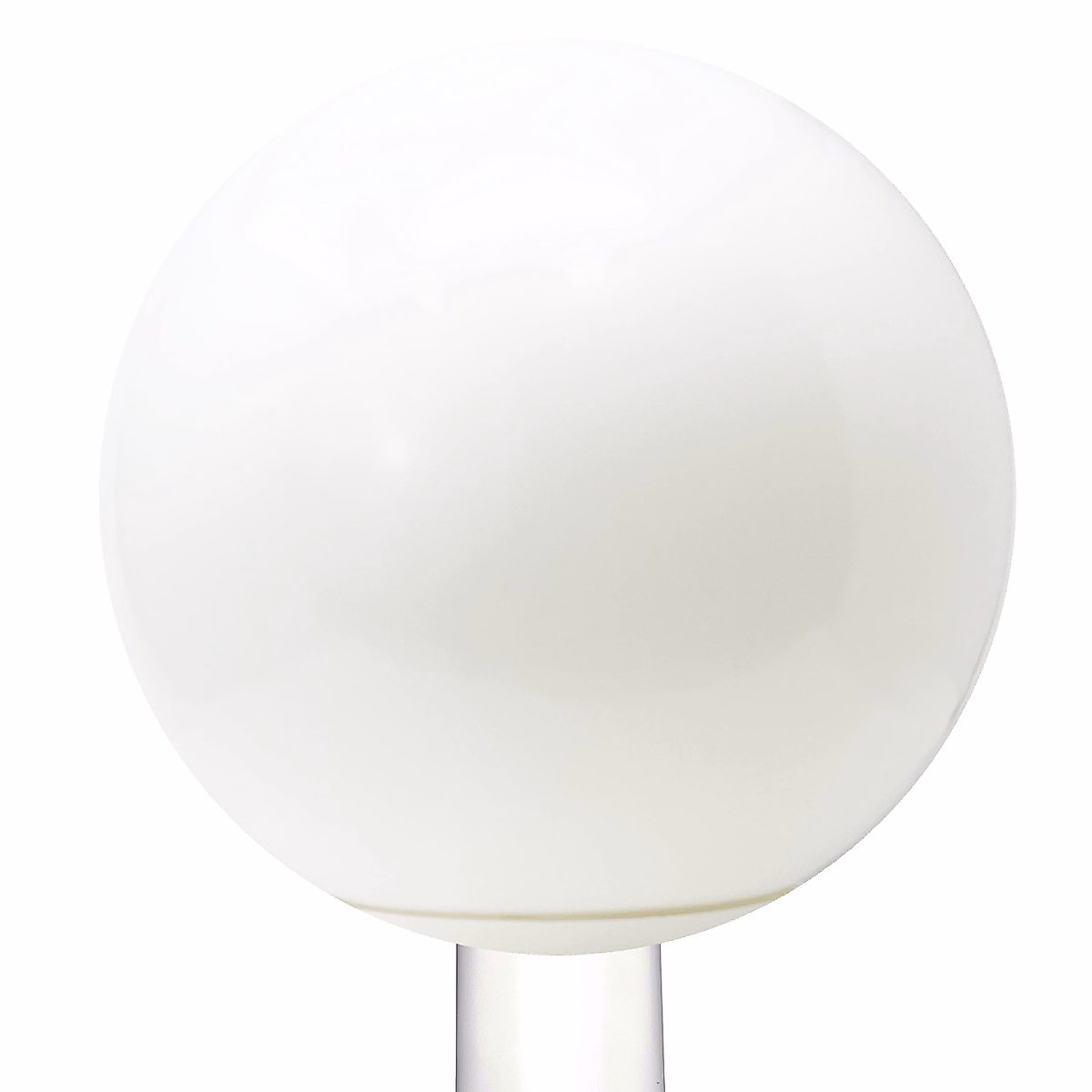 KastLite Lamp Post Globe Combo Lighting Fixture | 14" White Acrylic Lens with White Fitter Wing Clips | Fits 3" Diameter Posts (Not Included) | Comes with with 5000K LED Bulb