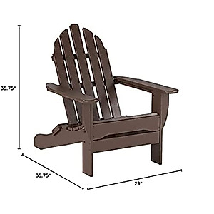 POLYWOOD AD5030MA Classic Folding Adirondack Chair, 35.00" x 29" x 35.00", Mahogany