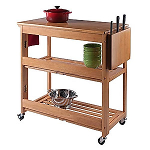 Winsome Radley Kitchen Cart, Light Oak