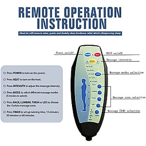 ANJHOME Overstuffed Massage Recliner Chairs with Heat and Vibration, Soft Fabric Single Manual Reclining Chair for Living Room Bedroom (Brown)