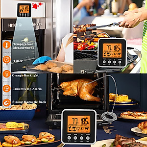 lzteck 24 Pieces Non-Stick Cookware Set with Meat Thermometer,Stackable Pans and Pots Set, Removable Handles Cookware set, for RVs and Camping,Induction,Dishwasher Safe