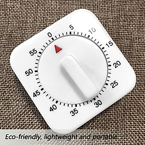 Portable 60 Minutes Count Down Mechanical Timer Baking Kitchen Cooking Tool Food Preparation Home Kitchen Helper