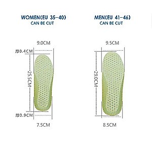 3 Pairs Breathable Water Sports Shoes Inserts Replacement Insoles for Men (US8-11)