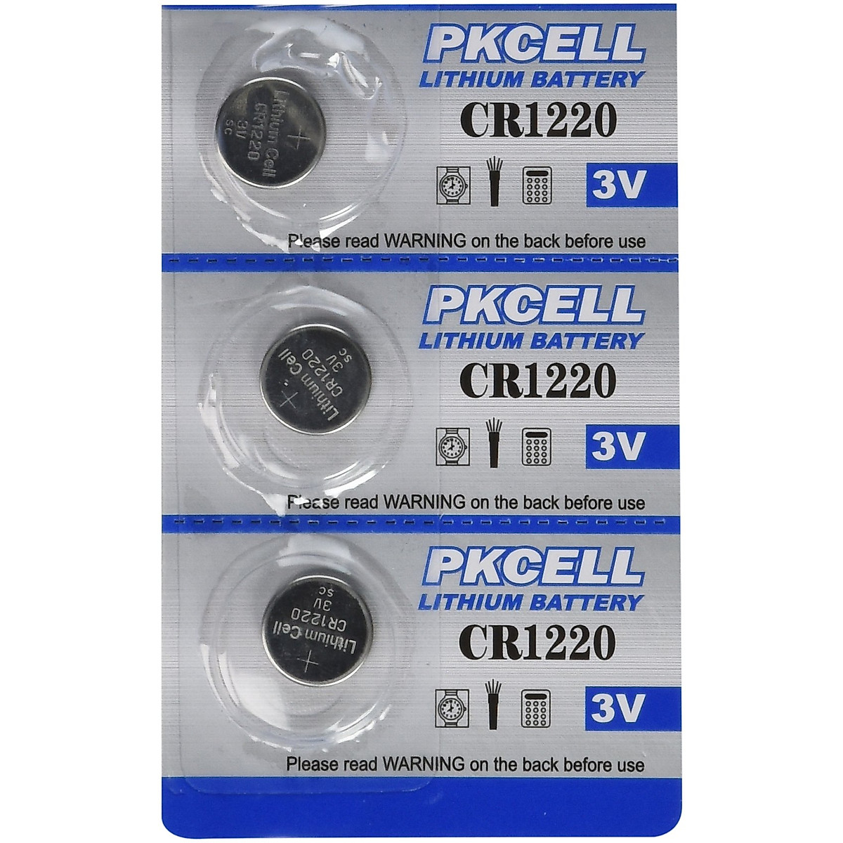 BlueDot Trading CR1220 Lithium Battery, 100 Count Coin Cell Batteries 3 Volt Metal Manganese Dioxide Non-Rechargeable for watches, toys, remote controls
