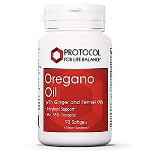 PROTOCOL FOR LIFE BALANCE - Oregano Oil - with Ginger and Fennel Oil, Helps Provide Intestinal Support, Immune System Function - 90 Softgels