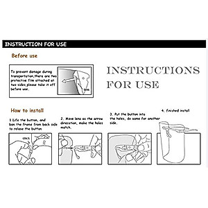 Unique Gadgets & Toys Goggle Shield, 3 Pack Reusable Face Shield Wearing Glasses Face Visor Transparent Anti-Fog Film Protect Eyes and Face, GlassesShield_B_3Pack