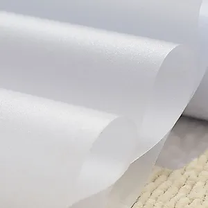 Window Privacy Film 17.7'' x 118'' Frosted Window Glass Film One Way Privacy Window Film Static Guard Window Tinting Film for Home Non-Adhesive Bathroom Door Covering Heat Blocker Sticker, Pure