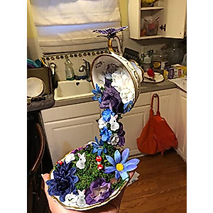 HONBAY 20PCS Resin Cute Rabbit Miniature Figurine Micro Landscape Decorations Fairy Gardens DIY Ornaments Decorations Succulents Plant Decoration Bunnies Cake Topper