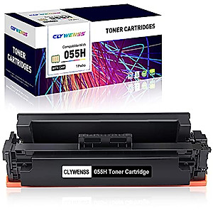 CLYWENSS [with CHIP] Compatible 055H Toner Cartridges Replacement for Canon 055 055H Toner Cartridge to use with Canon Color ImageCLASS MF743Cdw MF741Cdw Printer (1 Pack 055H Black Toner)
