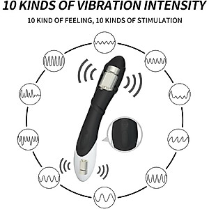 UpdateClassic 2023 Double Head High Frequency Rechargeable Personal Vibrators for Women Vibrating Toys Pleasure Handheld Electric Portable Massager 10 Speeds Vibrations, Black