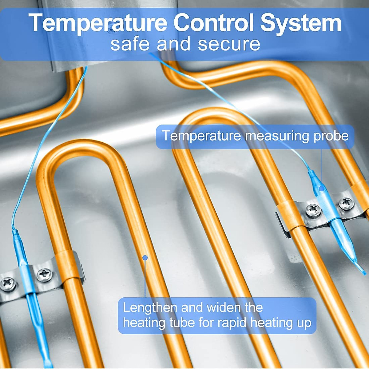 HOOCOO Commercial Electric Deep Fryer, Dual Tank Stainless Steel Deep Fryer with 2 Basket & Lid Capacity 2 x 10L Countertop Fryers for Home Kitchen and Restaurant 3600W 120V