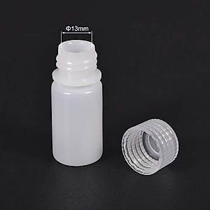 uxcell Plastic Lab Chemical Reagent Bottle, 15ml/0.5 oz Small Mouth Sample Sealing Liquid/Solid Storage Bottles, White 12pcs