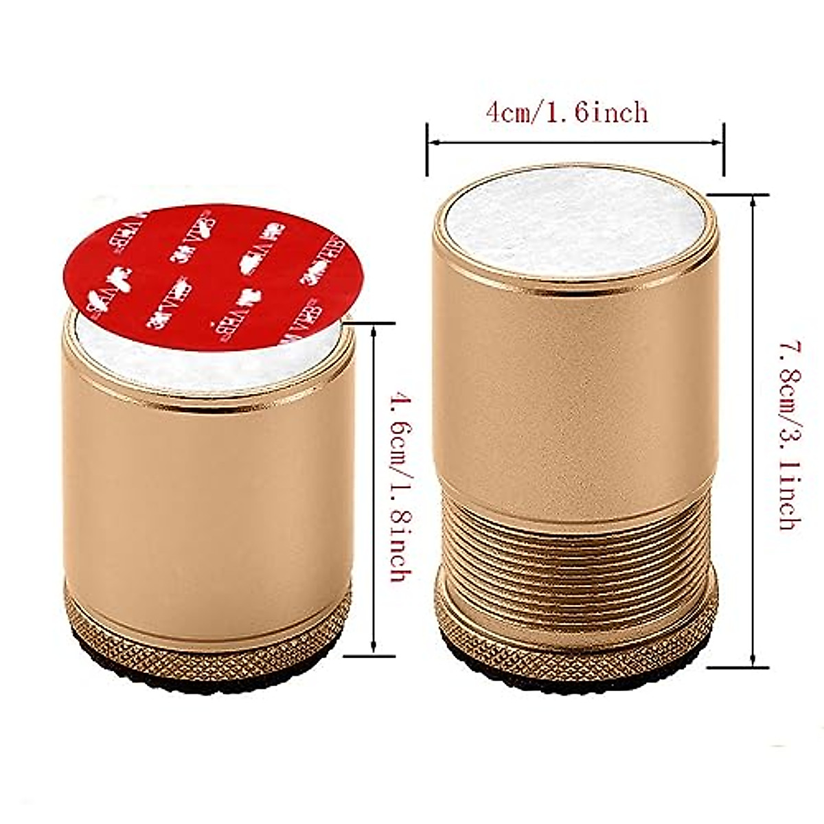 LOGUTIA 4pcs Table Risers Bed Frame Feet Bed Frame Leg Protector Bed Frame Leg Covers Adjustable Furniture Risers Furniture Risers Bed Risers. (Gold Heighten)