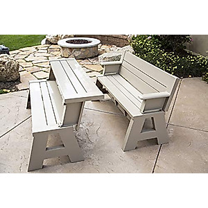 Premiere Products 5RCATA Tan Convert A Bench, Approximate Size: Table 27" H x 14" D 31" H x 58" L Seat 17" H x 14" D Weighs 38 lbs