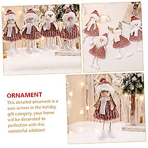 Santa Ornament Christmas Doll Pendant Nativity Decorations Dolls Mini Baby Dolls Adornos para De Hanging Angels Felt, Plush Little Doll Poochita Plush